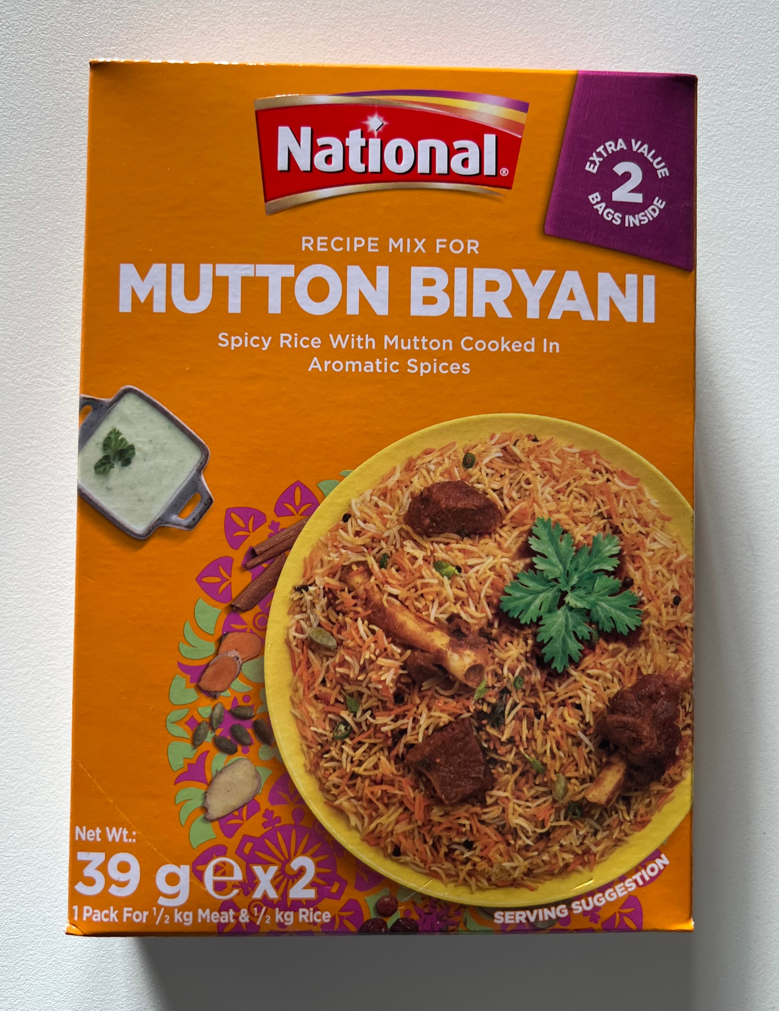 National Mutton Biryani Masala 78g – Indo Spice